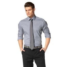 OLYMP Herren OLYMP Businesshemd &raquo;Level Five body fit&laquo; Comfort Stretch grau 45, N-Gr