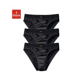 H.I.S. H.I.S Herren Slip Packung, 3 Stk. mit Logo vorn schwarz M, 3 Stk.