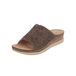 Ital-Design Sandale & Sandalette in Braun | Gr.: 37