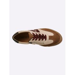 Heine Sneaker in sand-camel-gemustert | Gr.: 38