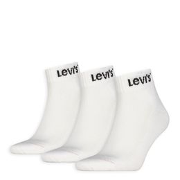 Levi's Levi's Herren Socken &raquo;LEVIS UNI MID CUT ORANGE TAB 3P&laquo; 3 Paar wei&szlig; 35-38