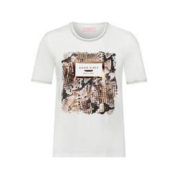 Betty Barclay Basic Shirt mit Aufdruck in Patch Cream/Brown | Gr.: 40
