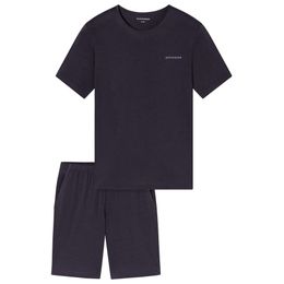 Schiesser Schlafanzug Modern Bonded in Graphit | Gr.: 54