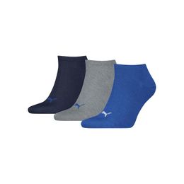 Puma Damen Puma Sneakersocken &raquo;Puma UNISEX SNEAKER PLAIN 3P&laquo; 3 Paar, mit kleinem Logo blau 43-46