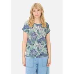 Camel Active T-Shirt mit Rundhalsausschnitt in Jade AOP | Gr.: L