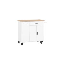 sobuy K&uuml;chenwagen mit 1 Schublade Wei&szlig; 95x46x92cm Modern