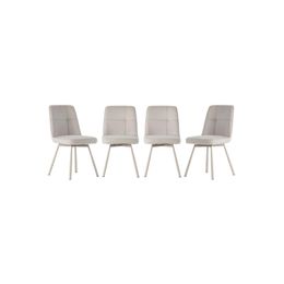 CALICOSY 4er-Set St&uuml;hle IONA in Creme - (W) 46 x (H)49,5 x (L)56 cm | Gr.: onesize