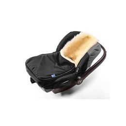 Hofbrucker Lammfell Fu&szlig;sack Maxi f&uuml;r Babyschale in Schwarz | Gr.: onesize