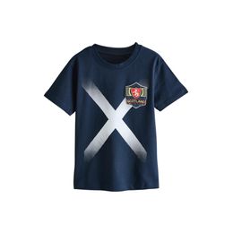 next Shirt boy size 176 Dark blue / Pastel yellow / Red / Off white