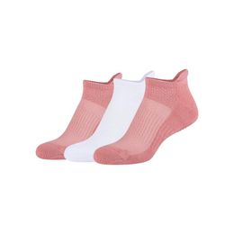 Camano Damen Kurzsocken &raquo;function&laquo; 3 Paar tlg. mit verst&auml;rkter Ferse rosa 39-42