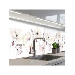 OnlyWow K&uuml;chenr&uuml;ckwand Blumen | Gr.: 80 x 60 cm