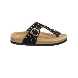 BIOSOFT Sandalen Zehentrenner Nieten in Schwarz | Gr.: 38