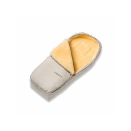 Hofbrucker Lammfell-Fu&szlig;sack Alaska f&uuml;r Kinderwagen und Buggy in Beige | Gr.: onesize