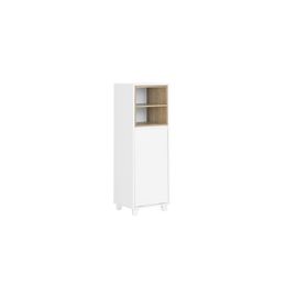 sobuy Badezimmerschrank mit ausklappbarem W&auml;schesack Wei&szlig; 35x30x105cm Funktional