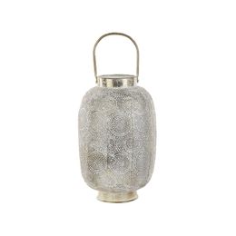 Beliani Laterne LANTAU in Gold/Wei&szlig; - (W) 25 x (H) 40 x (L) 25 cm | Gr.: onesize