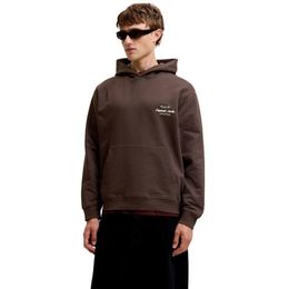 Jack & Jones Jack & Jones Sweatshirt JORNORREBRO TYPO BACK SWEAT HOOD in Braun | Gr.: XL
