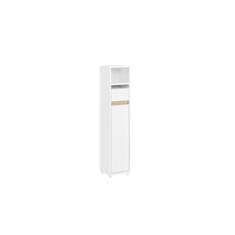 sobuy Badunterschrank mit 1 Schublade Wei&szlig; 19,6x19,6x95,6cm Funktional