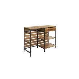 sobuy K&uuml;cheninsel mit 1 Schublade Dunkelbraun 120x45x90cm Industriell