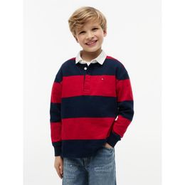 Tommy Hilfiger Jungen Langarm-Poloshirt Kinder bis 16 Jahre rot 80