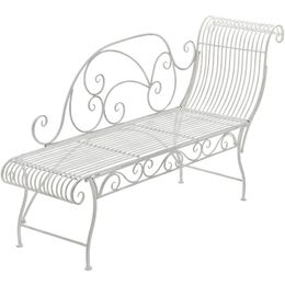 CLP Gartenbank Karma, romantische Recamiere im Jugendstil mit ornamentalen Verzierungen, Chaiselongue f&uuml;r den Au&szlig;enbereich bis 160 kg belastbar