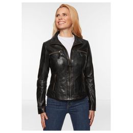 7eleven Lederjacke SENONA in Schwarz | Gr.: 44