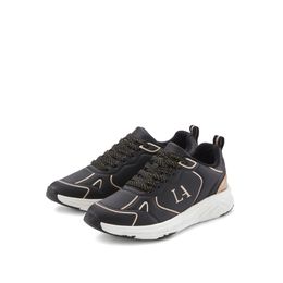 Lascana Sneaker in schwarz/goldfarben | Gr.: 39