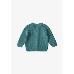 Stellou & friends Gerippter Strick-Cardigan in sage teal | Gr.: 50/56