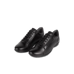 Geox Herren Schn&uuml;rschuh &raquo;UOMO SYMBOL&laquo; Business Schuh, Sneaker mit zus&auml;tzlichem Au&szlig;enrei&szlig;verschluss schwarz 42