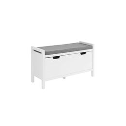 sobuy Schuhbank mit einer Schublade Wei&szlig; 91x30x50cm Modern