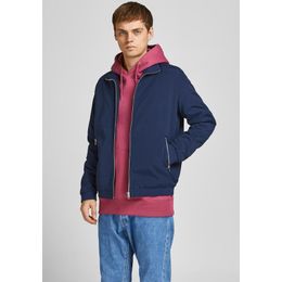 Jack & Jones Jack & Jones Herren Blouson &raquo;JJERUSH Stylisch, funktional, ideal f&uuml;r Herbst, pflegeleicht&laquo; ohne Kapuze mit stylischem Stehkragen blau XXL