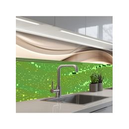 OnlyWow K&uuml;chenr&uuml;ckwand Kupferwellen | Gr.: 80 x 60 cm