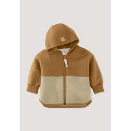 hessnatur Walkjacke aus reiner Bio-Merinowolle in caramel | Gr.: 62/68