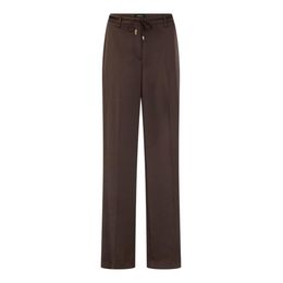 Marc Cain COLLECTIONS Hose WARRI aus Glanzmaterial in Seal Brown | Gr.: 36