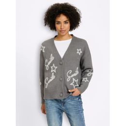 Heine Strickjacke in grau-meliert | Gr.: 42