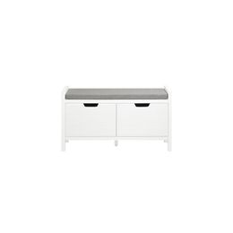 sobuy Schuhbank mit einer Schublade Wei&szlig; 91x30x50cm Funktional
