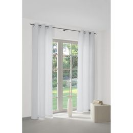 WIRTH Vorhang &raquo;SUNBONE&laquo; &Ouml;sen 1 Stk. tlg. wei&szlig; Polyester 145cm, &Ouml;sen, 132cm