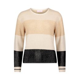 Betty Barclay Strickpullover mit Rippenstruktur in Patch Black/Beige | Gr.: 38