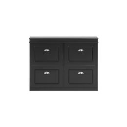 sobuy Schuhschrank mit 4 T&uuml;ren Schwarz 105x24x83cm Modern