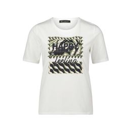 Betty Barclay Basic Shirt mit Placement in Patch White/Dark Blue | Gr.: 42