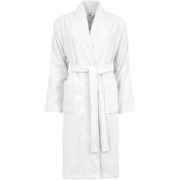 Bugatti Damenbademantel &raquo;Paola, ideal f&uuml;r Sauna & Spa, Hotelbademantel, Morgenmantel&laquo; 1 Stk. Kimonomantel wei&szlig; Webvelours XS L: 110cm