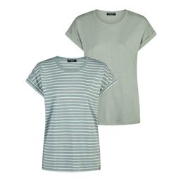 DENIMFY Top DFSophie 2er Pack in Gr&uuml;n | Gr.: M