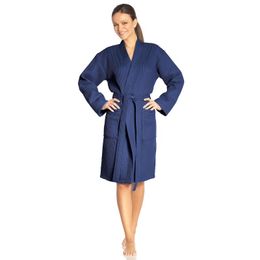 Vossen Unisex-Bademantel &raquo;Rom, ideal f&uuml;r Sauna & Spa, Hotelbademantel, Morgenmantel&laquo; 1 Stk. f&uuml;r Damen & Herren, Waffelpiqu&eacute;-Struktur, in leichter Qualit&auml;t 