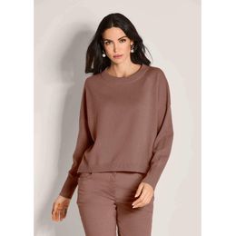 Madeleine Mode MADELEINE Kaschmir Pullover mit Rundhalsausschnitt in tabakbraun | Gr.: 44