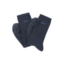 BOSS Damen BOSS Businesssocken &raquo;2P RS Uni Logo CC W&laquo; Packung, 2 Paar tlg. mit BOSS Schriftzug blau 35-38