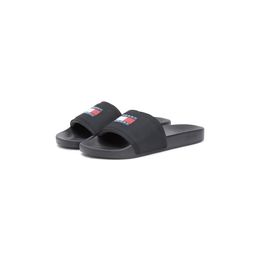 Tommy Jeans Herren Pantolette &raquo;TJM POOL SLIDE&laquo; , Sommerschuh, Badeschuh, Hausschuh mit Logoschriftzug 43