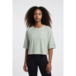 Champion Damen T-Shirt Kurzarm-Design, mit Rundhalsausschnitt, aus Baumwolle gr&uuml;n M (40)