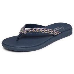 Skechers Damen Zehentrenner &raquo;MEDITATION LUXE-&laquo; Strandschuh, Sommerschuh, Badeschuh mit Glitzersteinchen blau 39