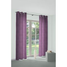 WIRTH Vorhang &raquo;Niederau&laquo; &Ouml;sen 1 Stk. tlg. lila Jacquard, Polyacryl, Polyester 145cm, &Ouml;sen, 132cm