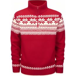 Brandit Strickjacke / Cardigan "Norwegian Troyer" in Rot | Gr.: M