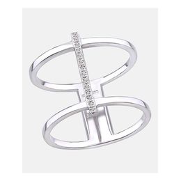Diamant L'&eacute;ternel Ring aus 375 Wei&szlig;gold mit Diamant | Gr.: 56